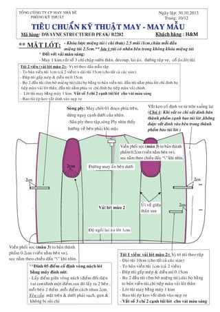 Tài Liệu Kỹ Thuật Áo Vest Nam Mã Hàng DWAYNE | PDF