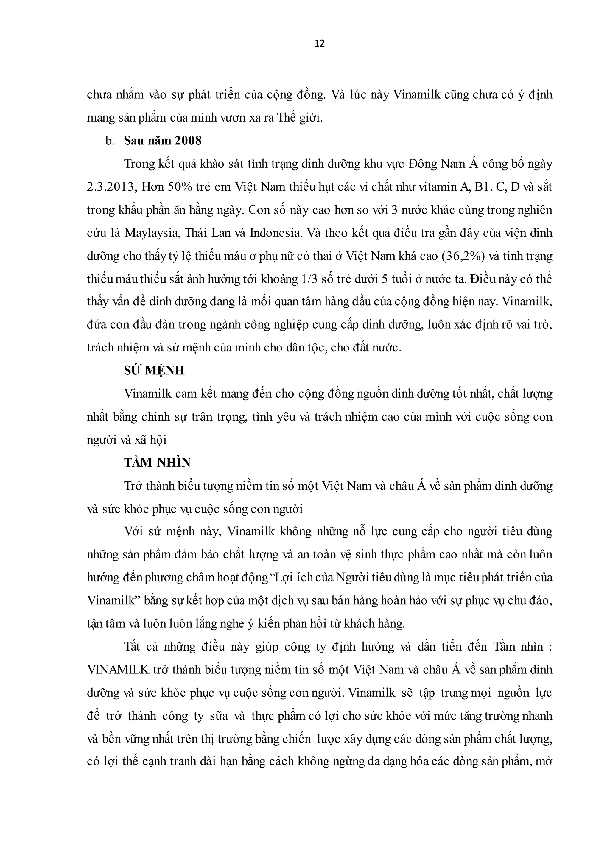 Tieu luan Quản trị Chiến lược Vinamilk | DOCX