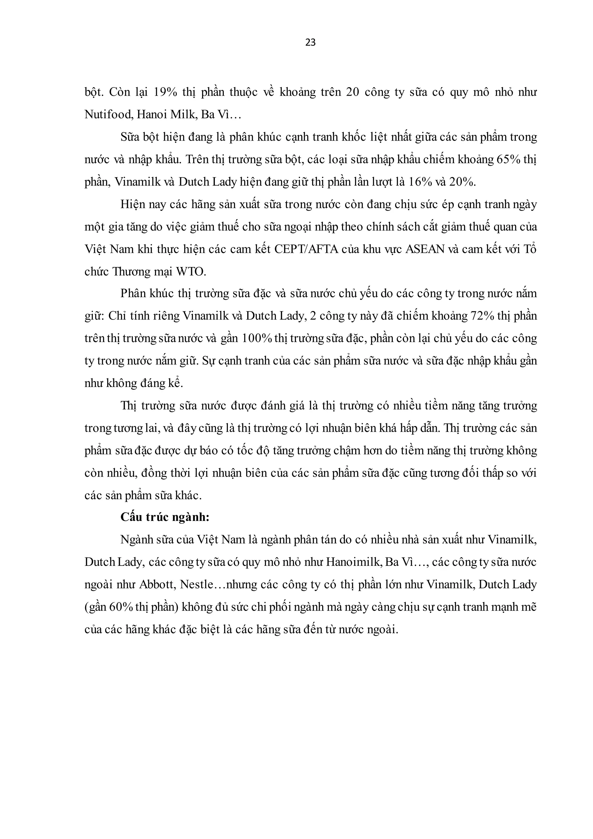 Tieu luan Quản trị Chiến lược Vinamilk | DOCX