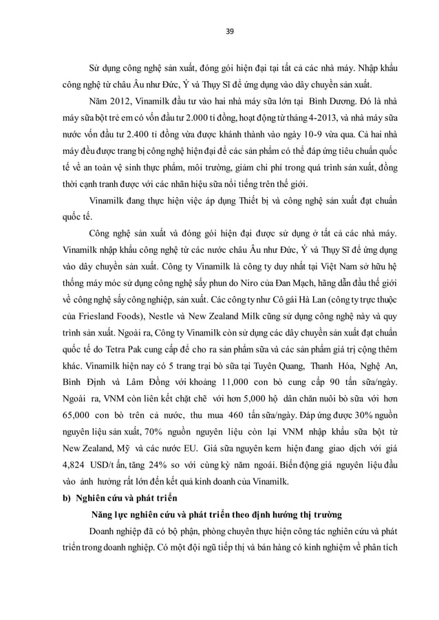 Tieu luan Quản trị Chiến lược Vinamilk | DOCX