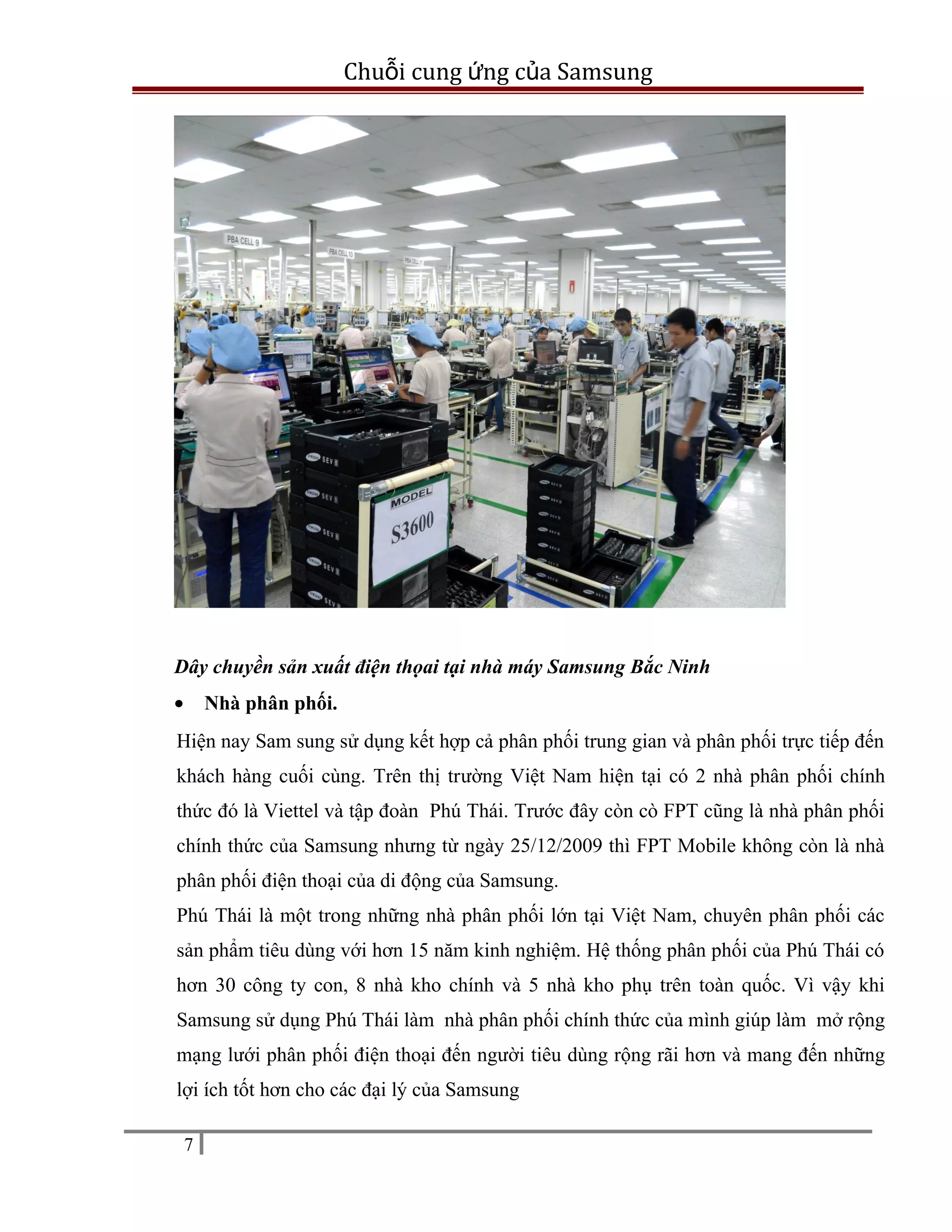 Chuỗi cung ứng của Samsung | DOC