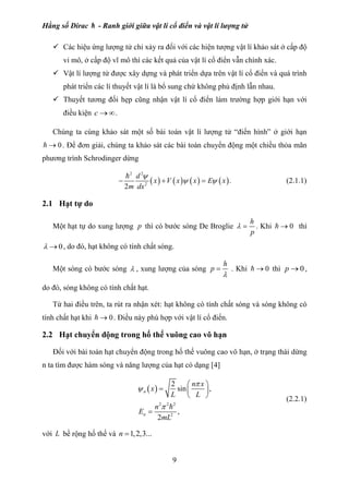 Hang so Dirac - Ranh gioi giua vat ly co dien va vat ly luong tu | PDF
