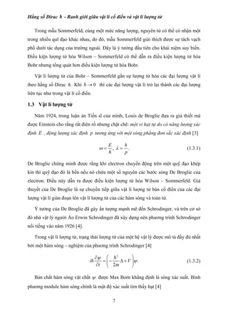 Hang so Dirac - Ranh gioi giua vat ly co dien va vat ly luong tu | PDF