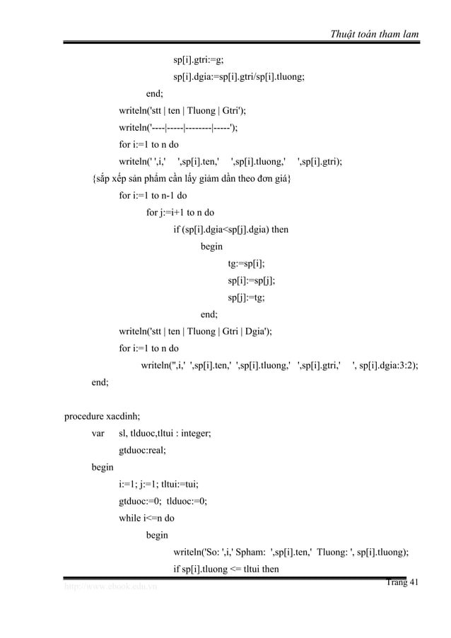 Tiểu luận học phần Phân tích Thi ết kế thuật toán-Thuật toán tham lam ...