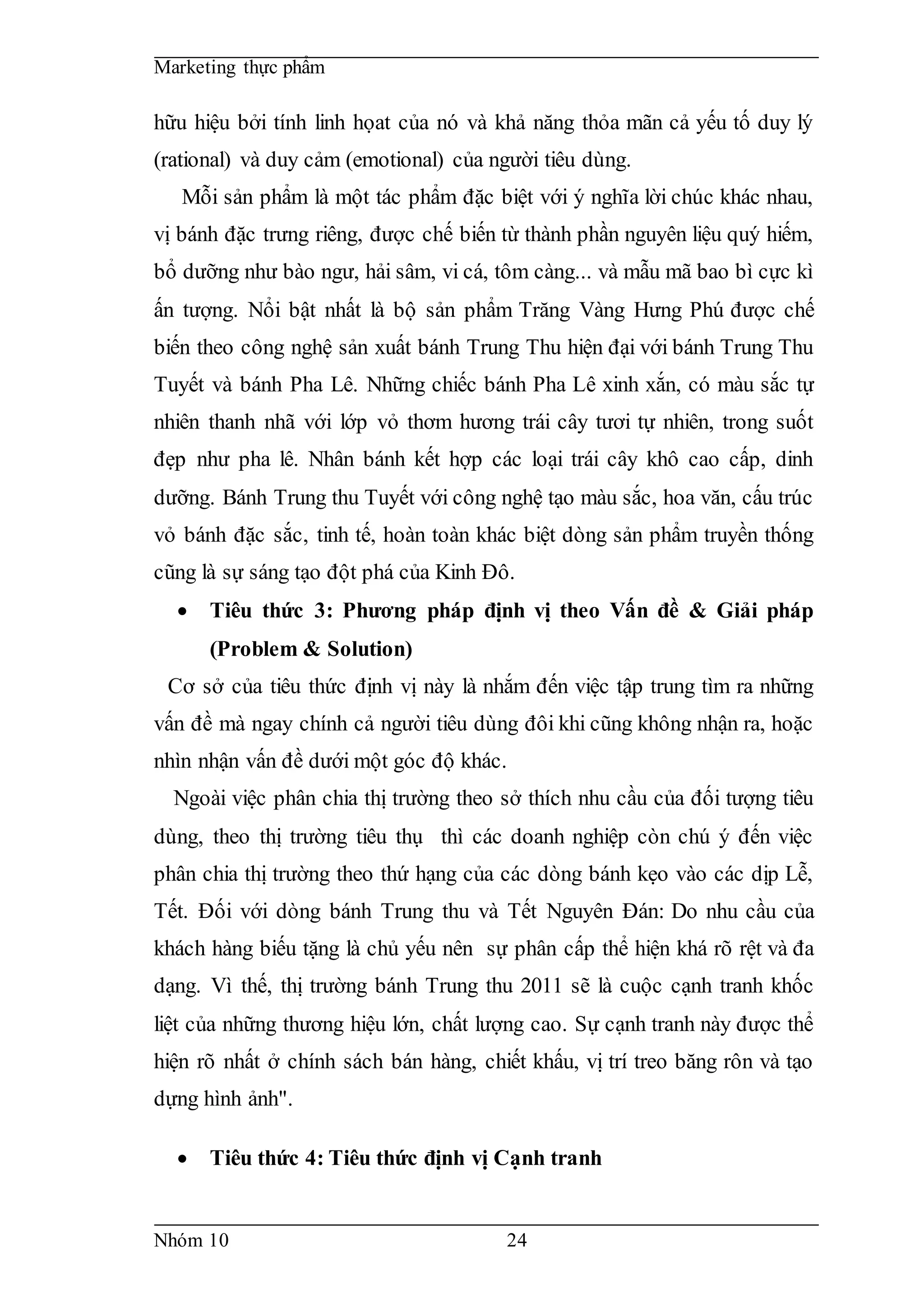 Đề tài: Chiến lược marketing sản phẩm bánh trung thu công ty Kinh Đô, HAY | PDF