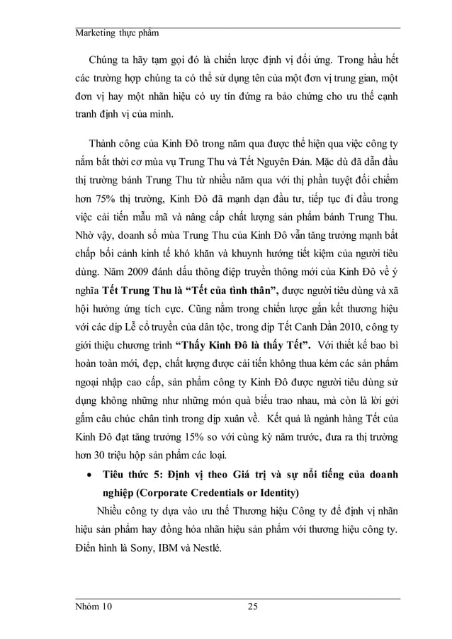 Đề tài: Chiến lược marketing sản phẩm bánh trung thu công ty Kinh Đô, HAY | PDF