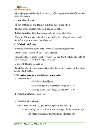 Tiểu luận môn Marketing mạng xã hội_ Xây dựng chiến lược truyền thông mạng xã hội cho công ty ...