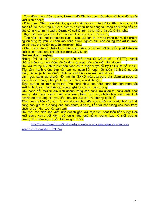 Tiểu luận tác động của đại dịch đến nền kinh tế việt nam | DOCX