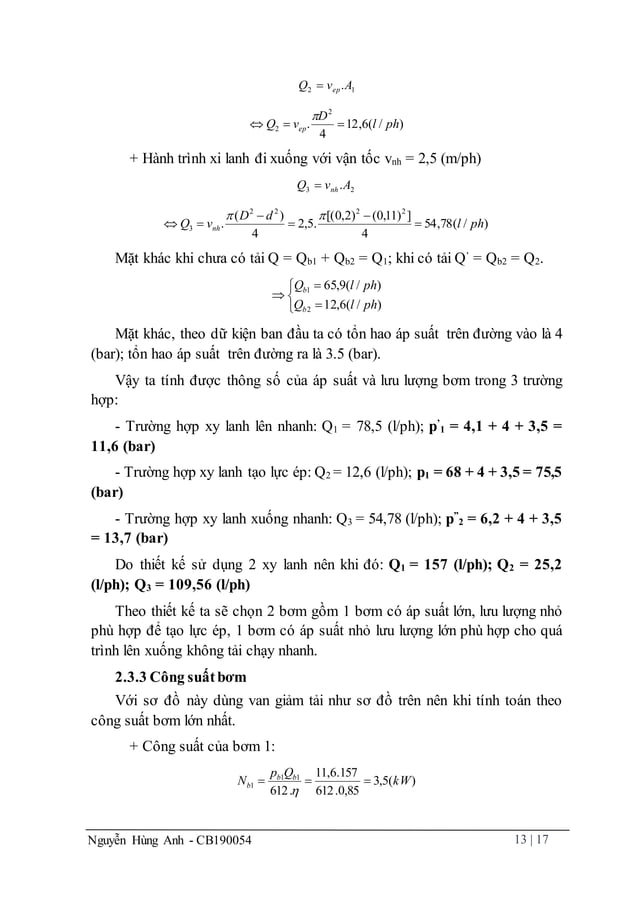 Hệ thống truyền dẫn thủy lực trong máy ép song động đứng, ngược | DOC