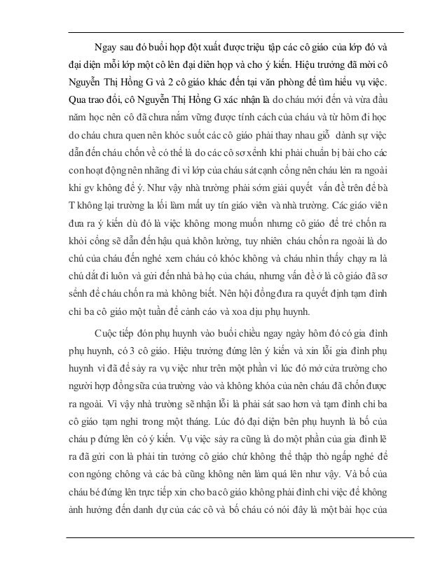 Tiểu luận tình huống xử lý xung đột giữa giáo viên và phụ huynh | DOCX