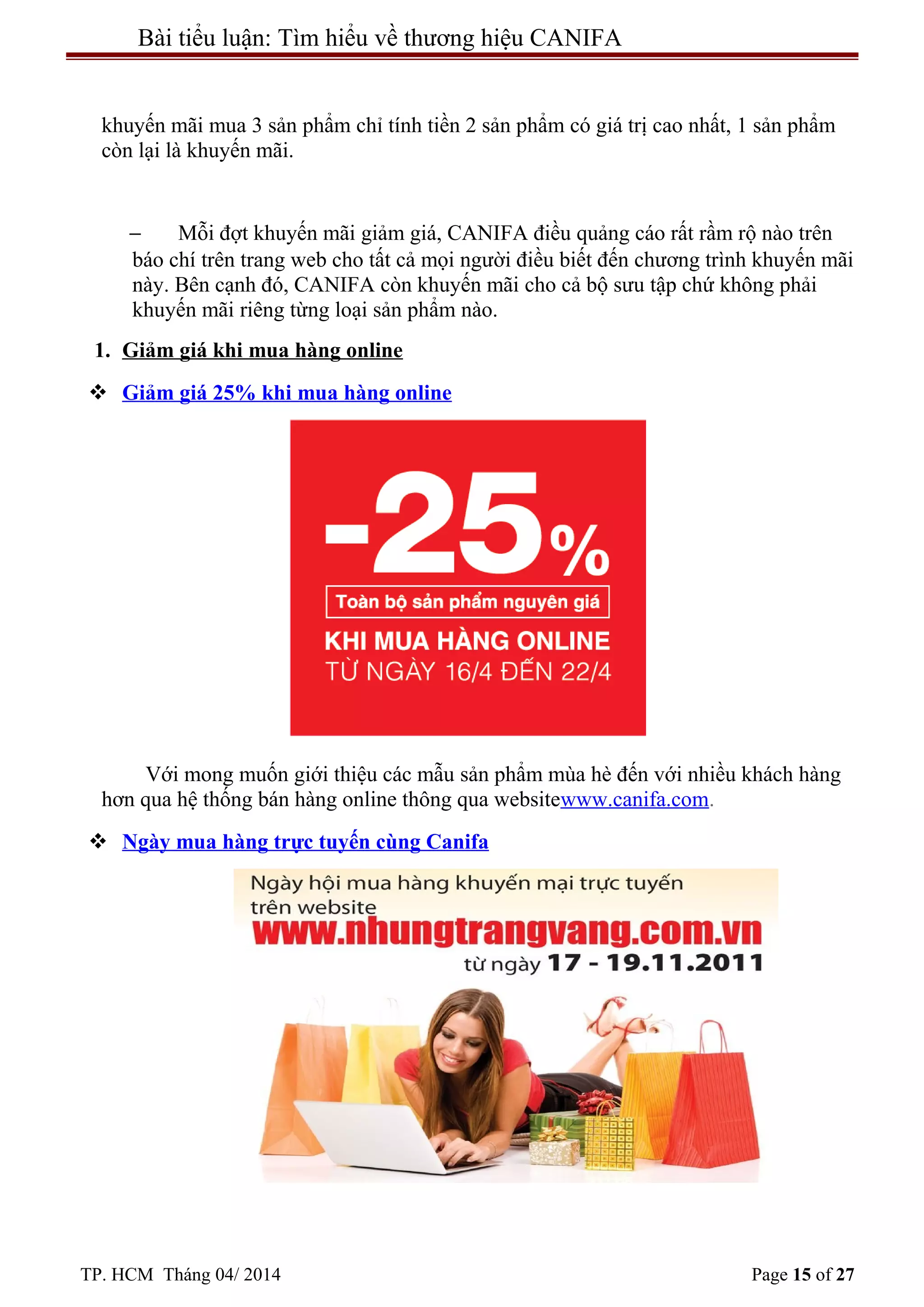 Tieu luan ve thuong hieu thoi trang canifa | PDF