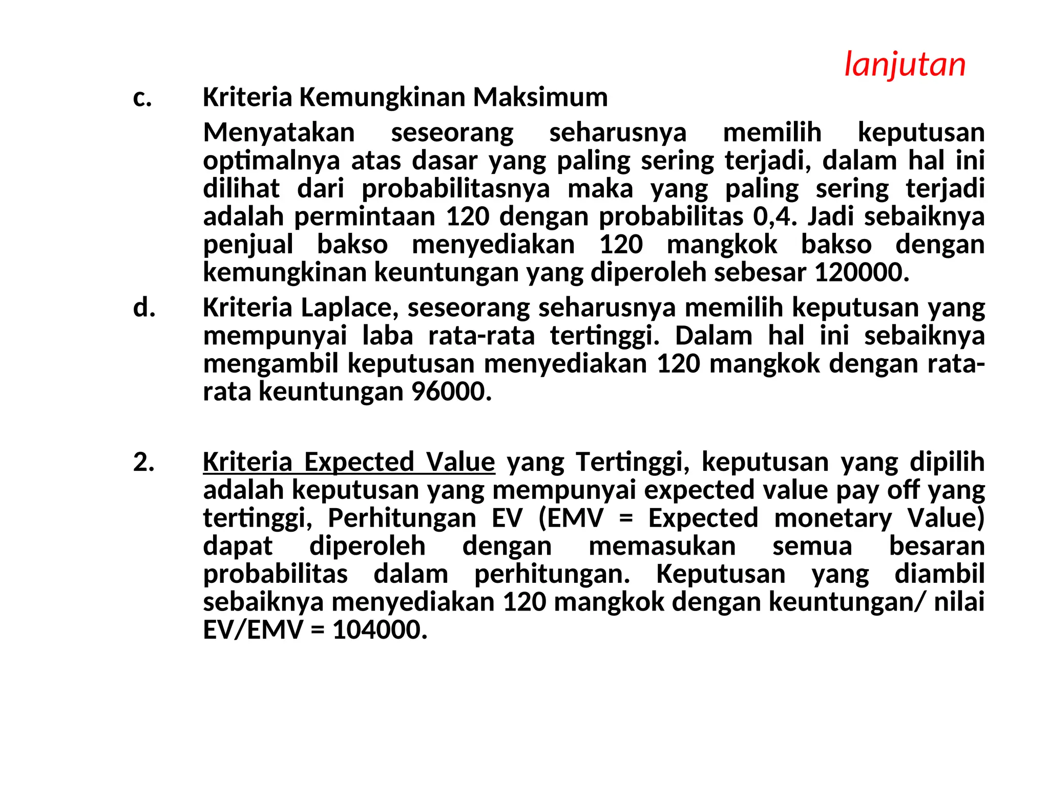 Teori Keputusan dalam Statistika Deskriptif | PPT