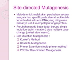 Tifa site directed mutagenesis | PPT