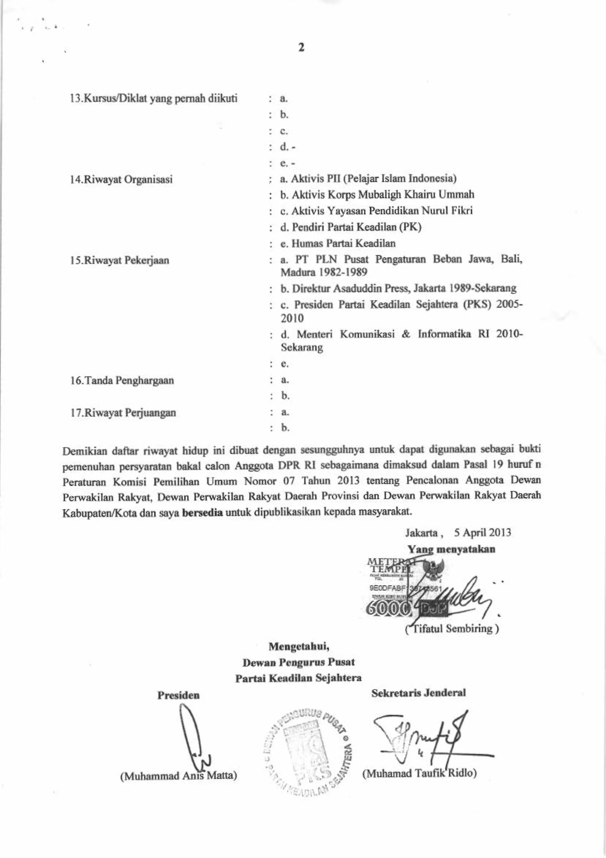Tifatul sembiring | PDF