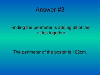 Tiffani Morgan Area And Perimeter Project | PPT | Science