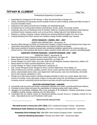 Tiffany Clement Resume | PDF