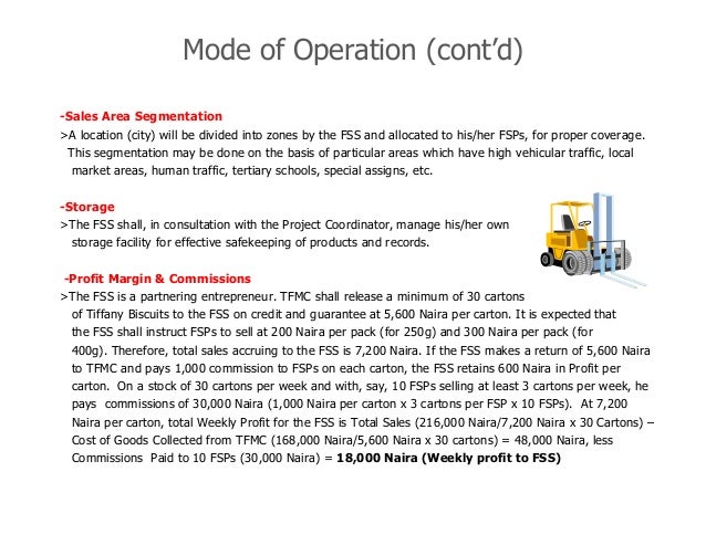 Field Sales Supervisor's Manual for Tiffany Biscuits
