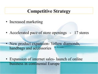 Tiffany Strategy Presentation | PPT