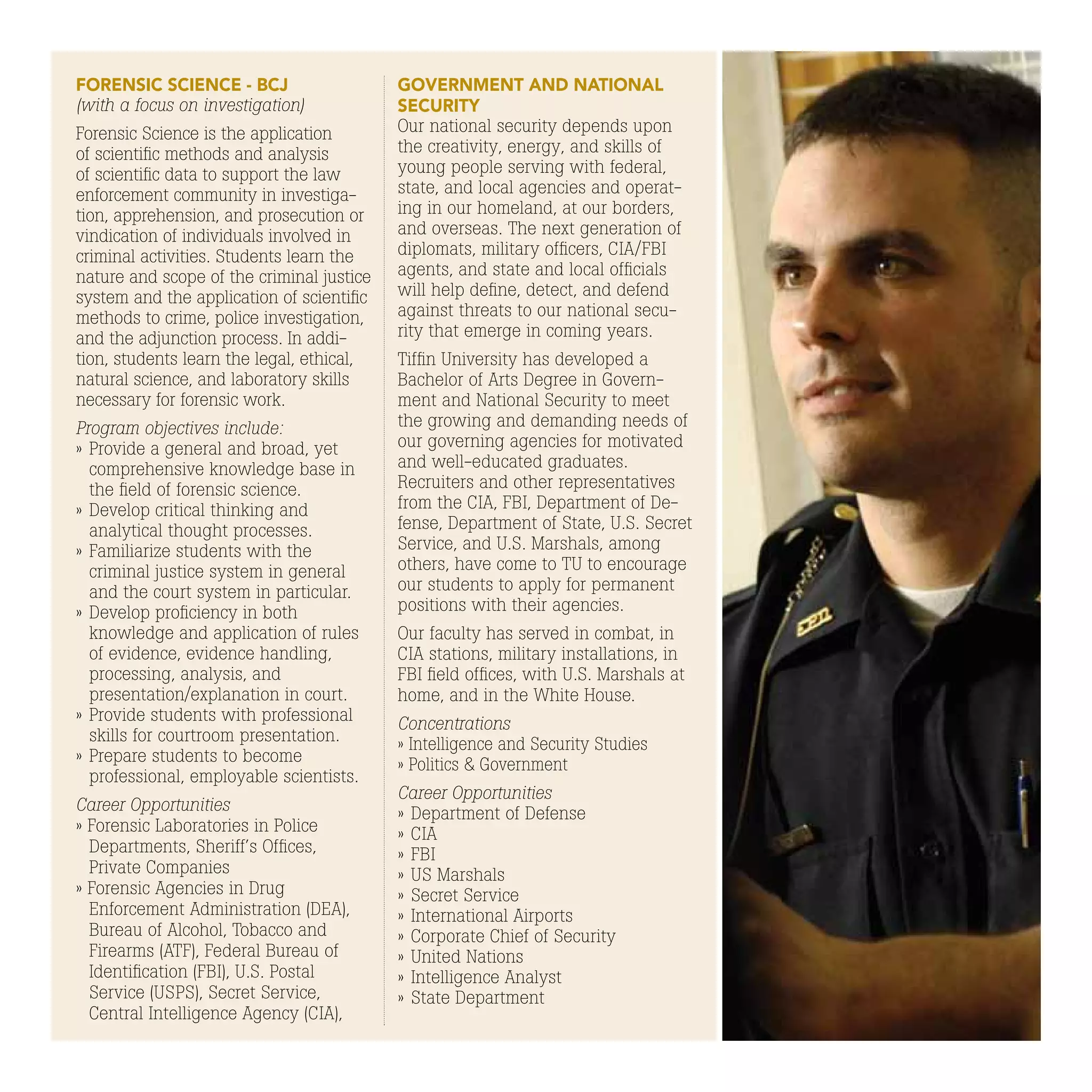 Tiffin university undergraduate brochure | PDF