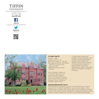 Tiffin university undergraduate brochure | PDF