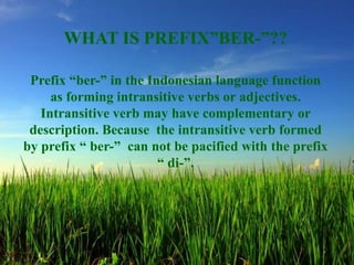 Prefix ber- | PPTX