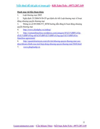 Tải Free Tiểu luận về nhượng quyền thương mại.doc