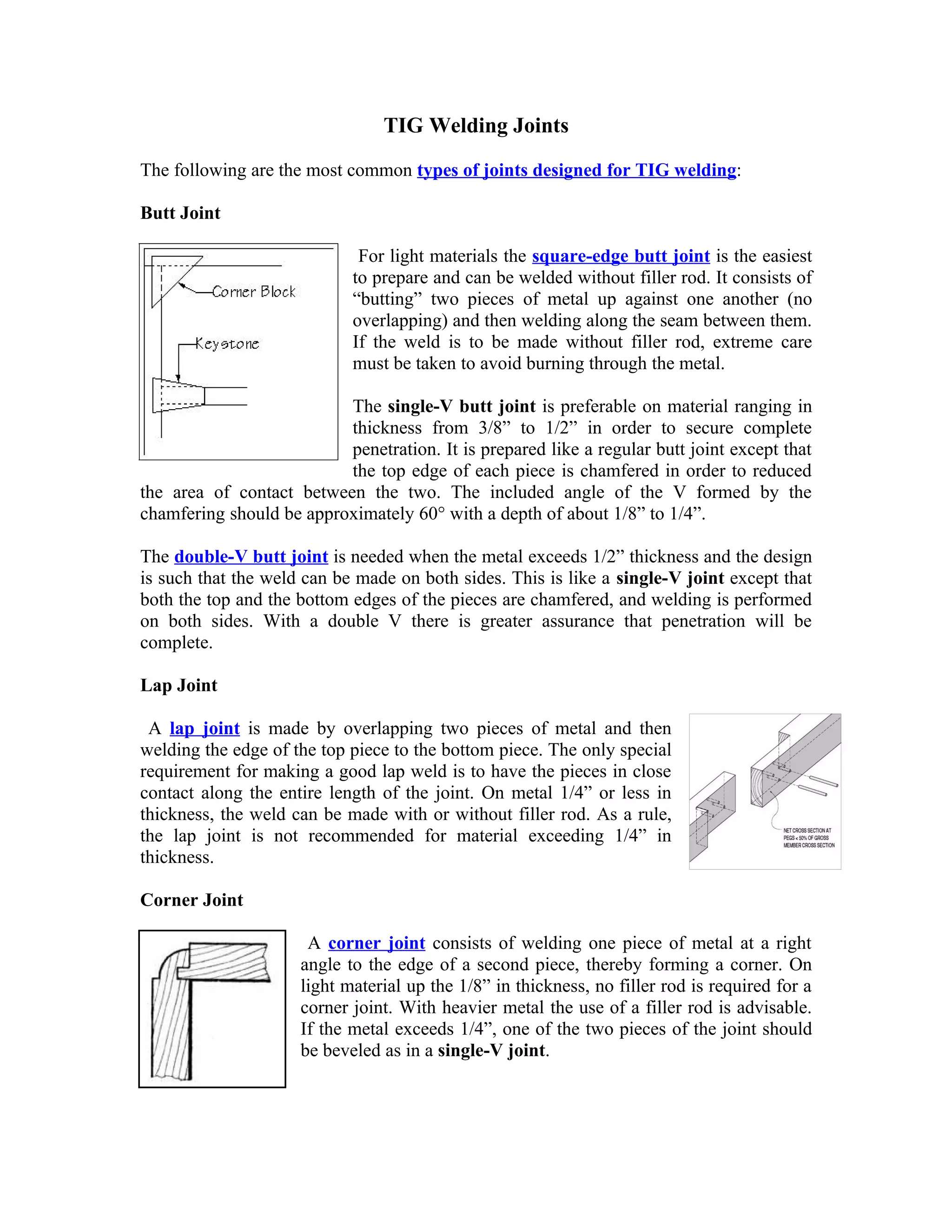 Tig Welding Joints | DOC