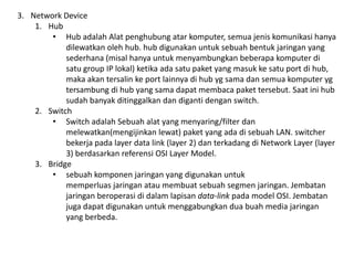 komponen pembentuk jaringan komputer | PPTX