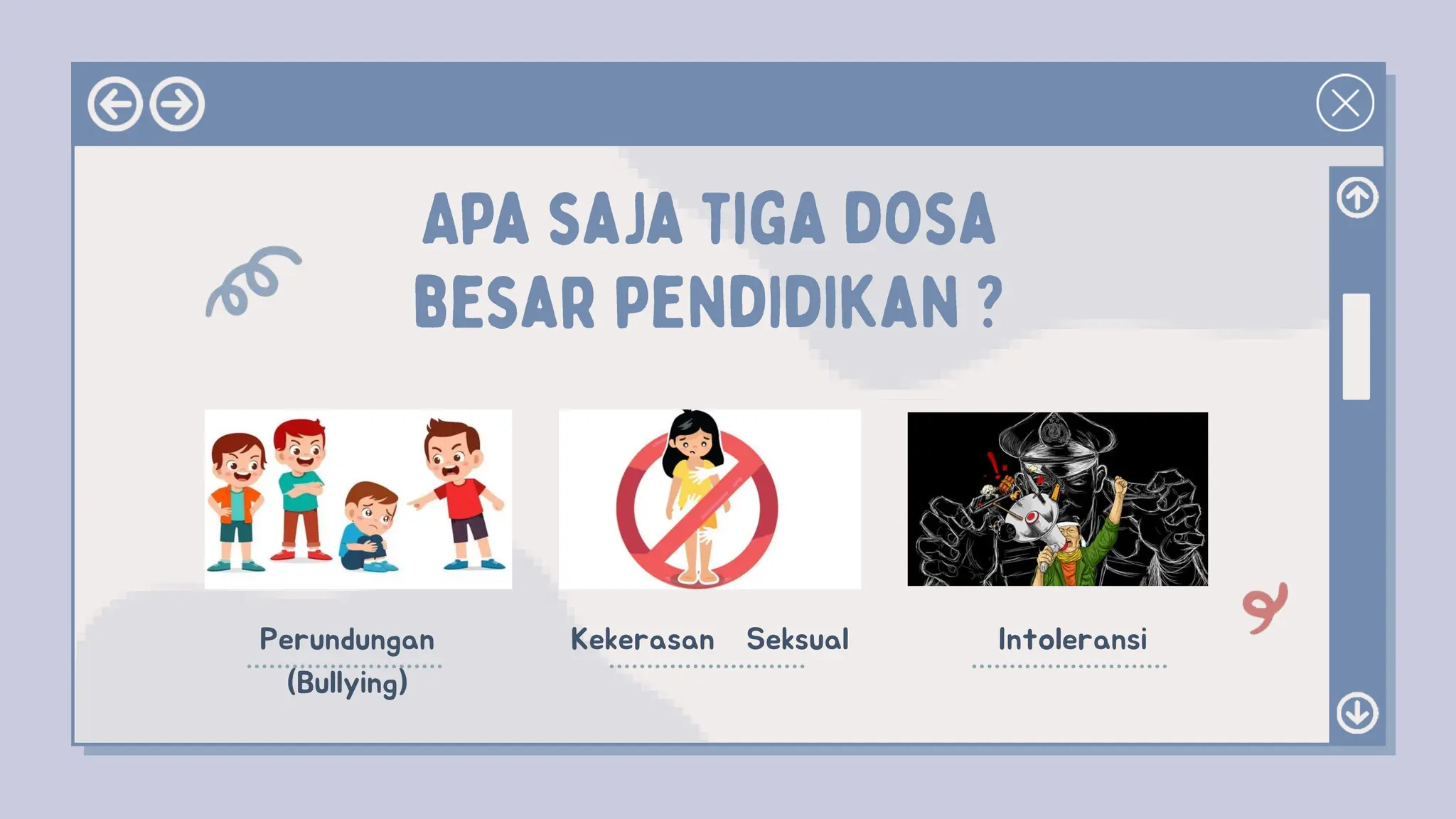 Tiga Dosa Besar Pendidikan, mari kita cegah terjadinya dosa besar di lingkungan pendidikan | PPTX