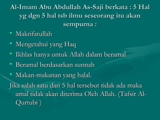 Tiga hal yang harus diwaspadai | PPT