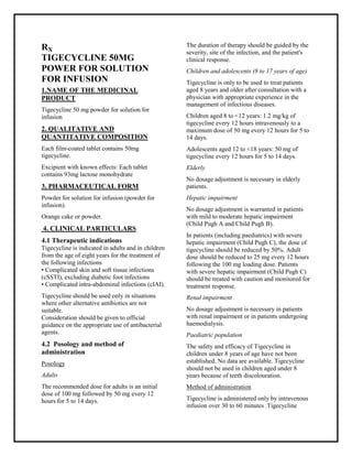 Tigecycline 50 mg powder for solution for infusion smpc taj ...