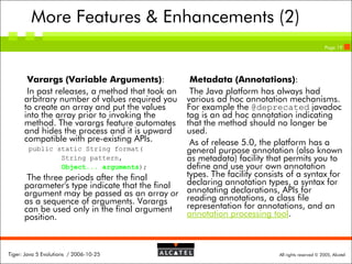 Tiger: Java 5 Evolutions | PPT