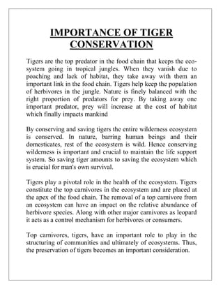 Tiger extinction | DOCX