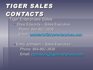 Tiger Company Presentation 10 09 | PPT