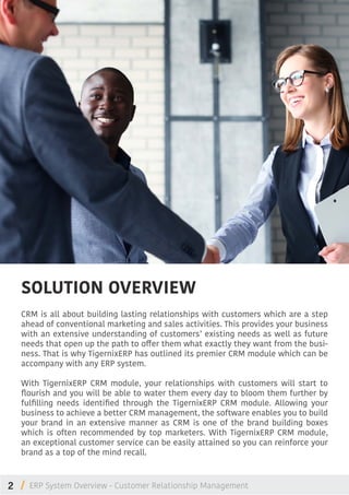 Overview of CRM Module of ERP System | PDF