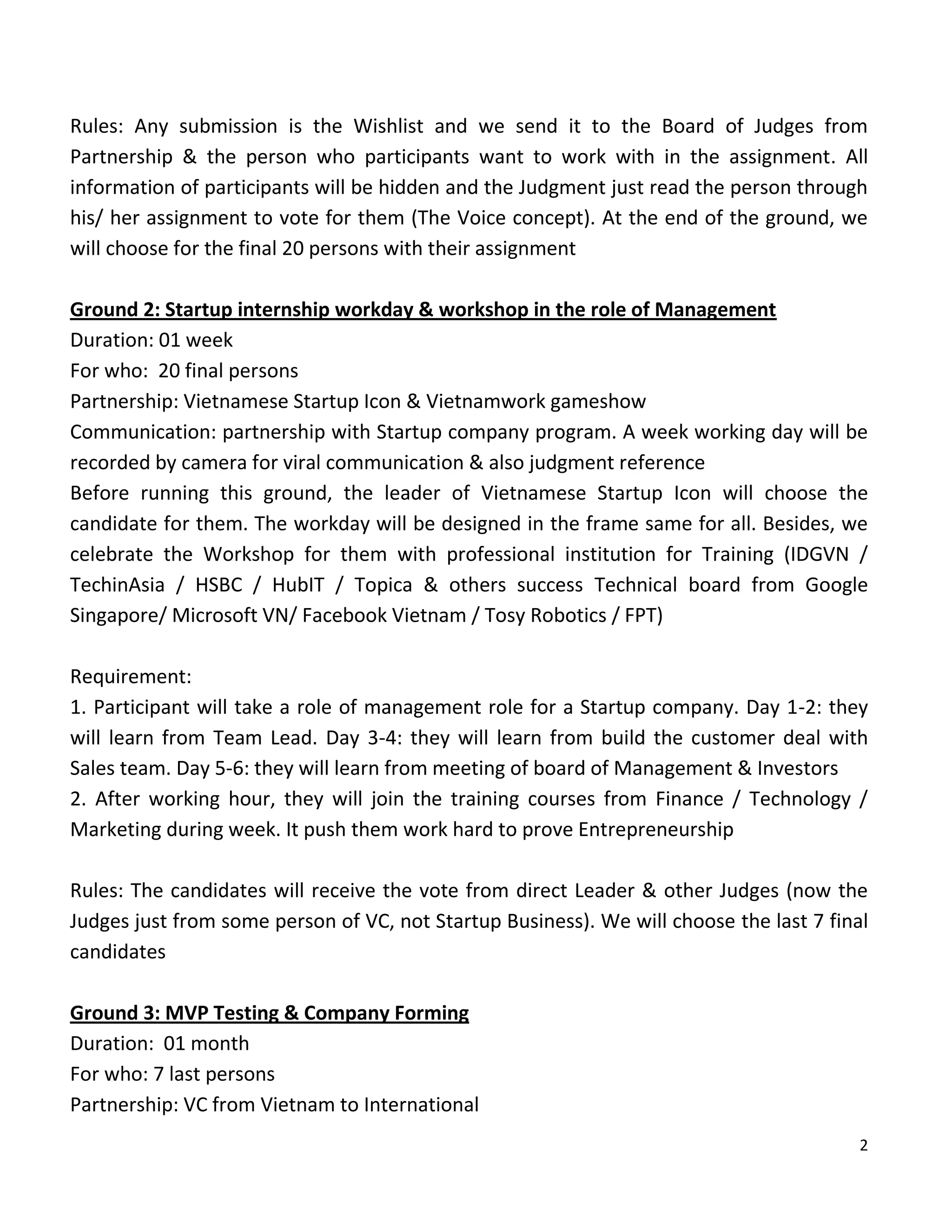 Startup Competition Concept note | PDF