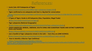 Tiger-Subspecies Postgraduate candidates | PPTX
