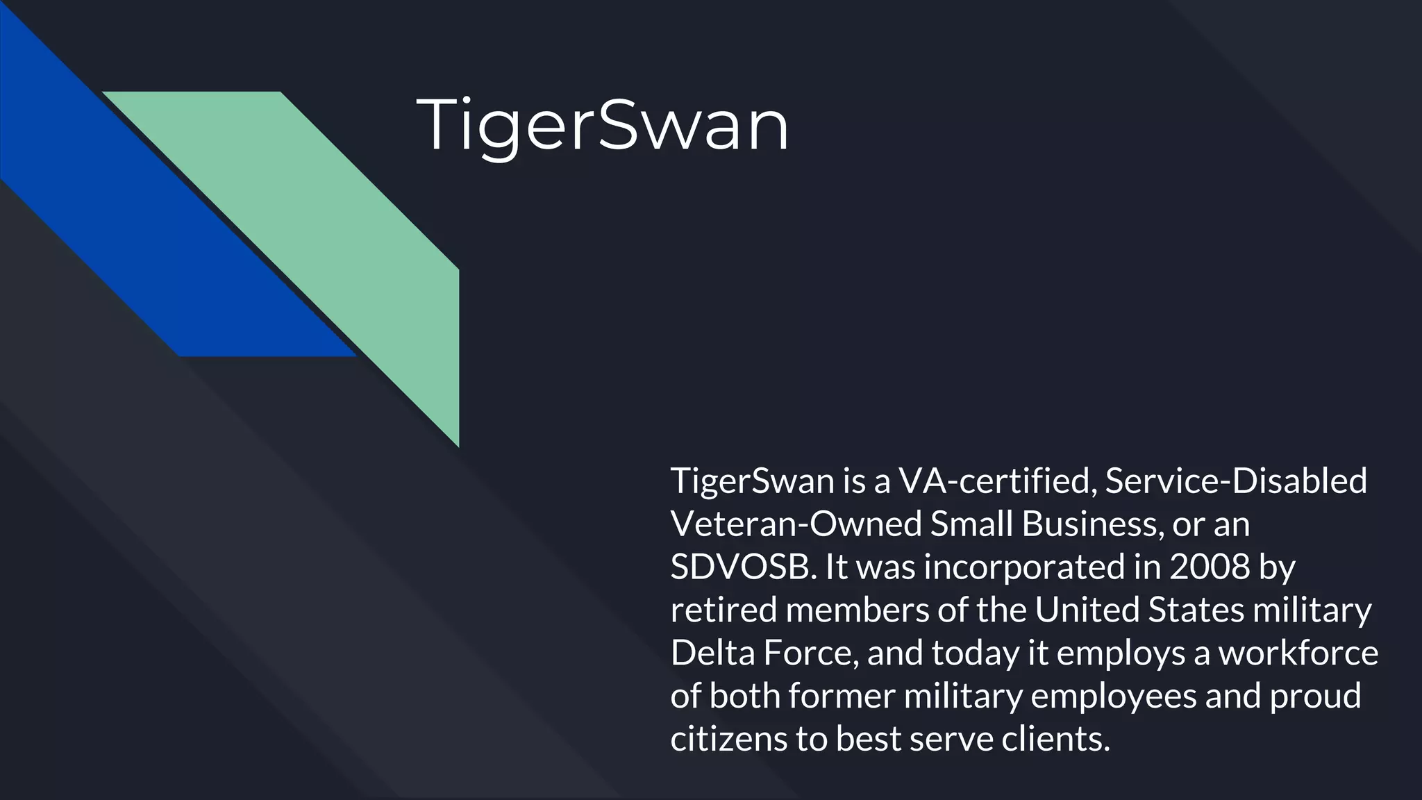 TigerSwan: A VA-Certified SDVOSB | PPT