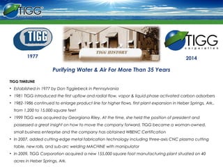 Tigg Minicipal Water Treatment Systems | PPT