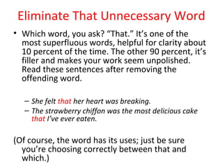 Tighten writing | PPT