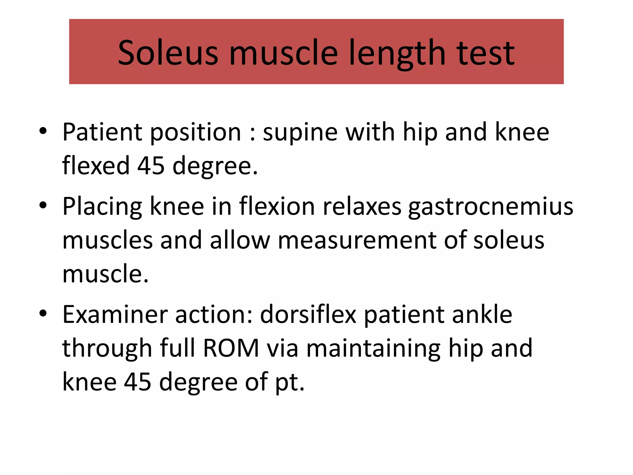 Tightness test for lower quadrent muscle | PPTX
