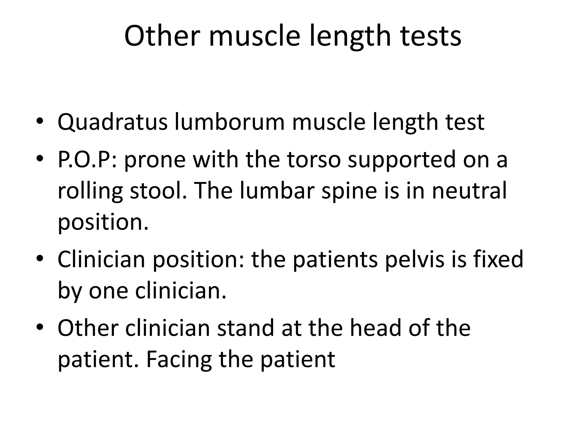 Tightness test for lower quadrent muscle | PPTX