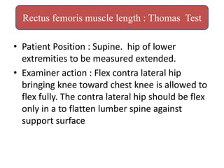 Tightness test for lower quadrent muscle | PPTX