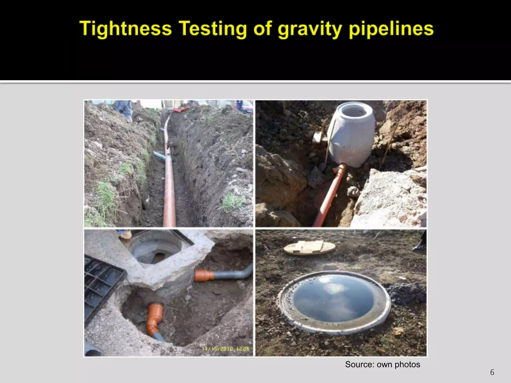 Tightness testing of gravity pipelines | PPTX