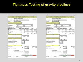 Tightness testing of gravity pipelines | PPTX