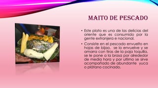 PLATOS TÍPICOS DEL ORIENTE ECUATORIANO | PDF