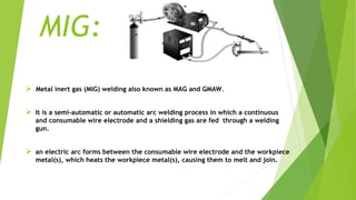 Application of TIG & MIG Welding in Manufacturing | PPTX