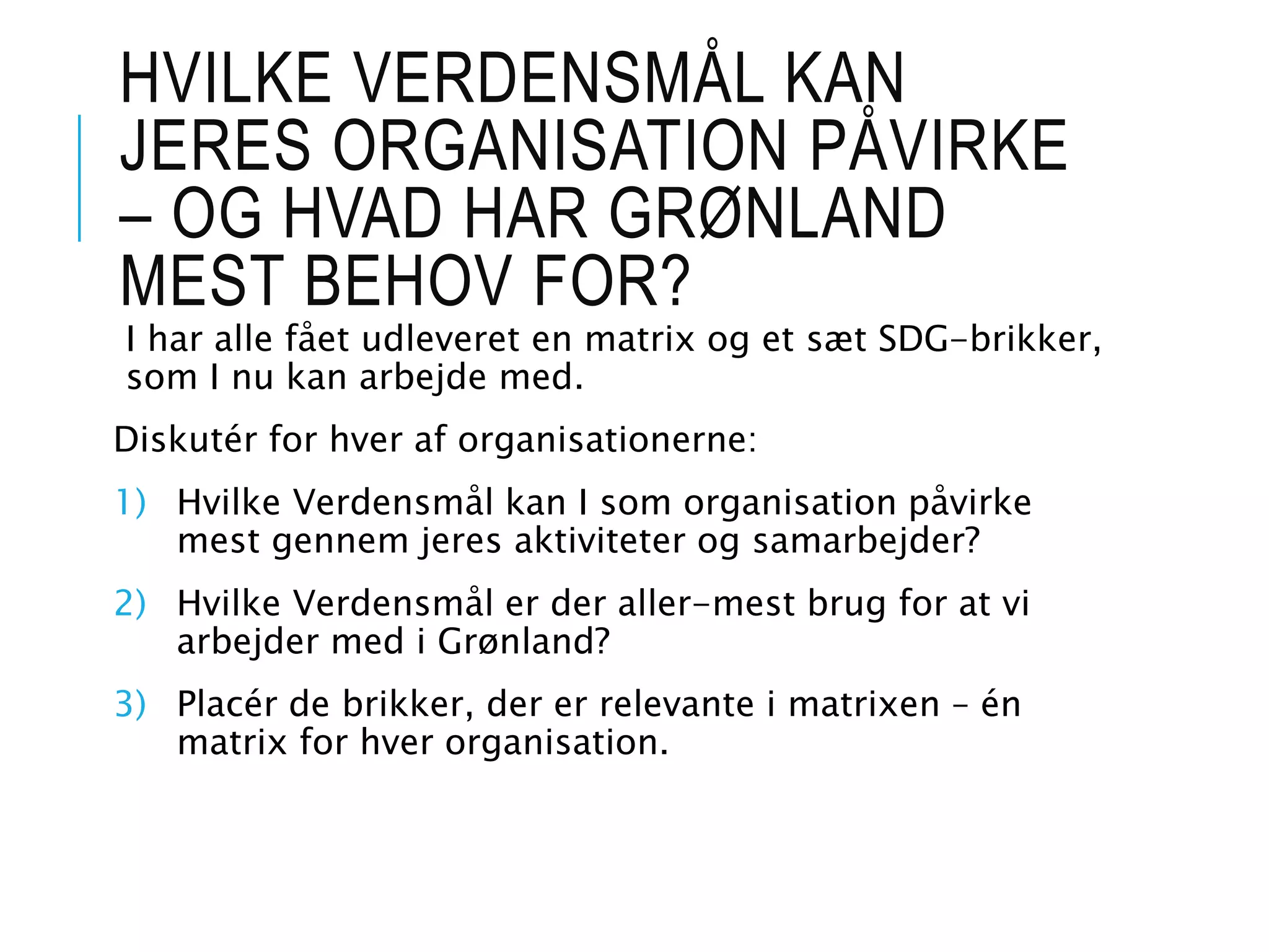 Sådan arbejder du med verdensmålene (SDG'erne) | PPTX