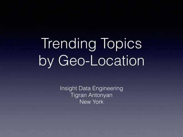 Geo-Trending Example | PDF