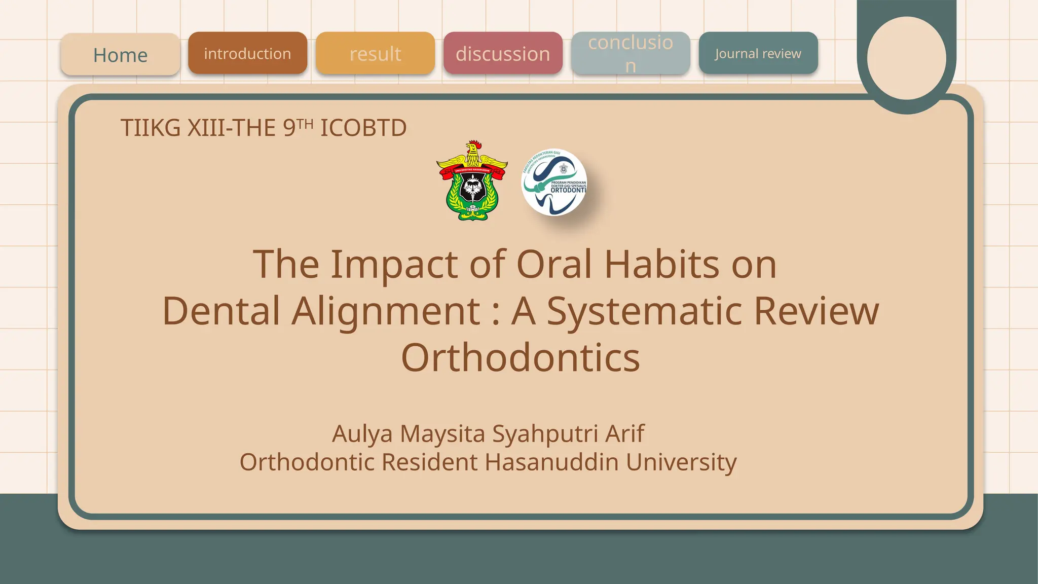 systematic review : Oral Habits on Dental Alignment .pptx